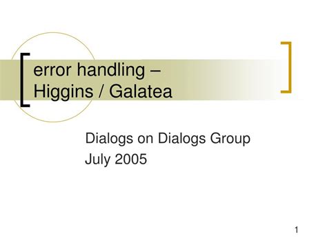Ppt Exploring Error Handling In Spoken Dialogue Systems A Research Overview Powerpoint
