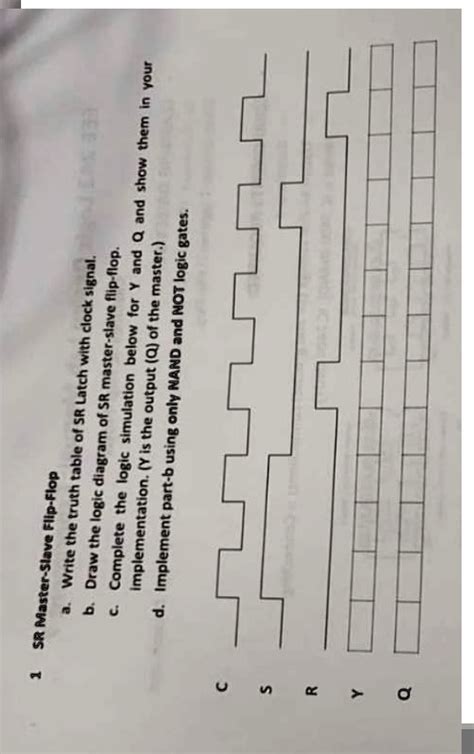 solved write the truth table of sr latch with clock signal draw the
