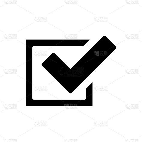 检查标记图标平面矢量模板设计潮流素材 花瓣网