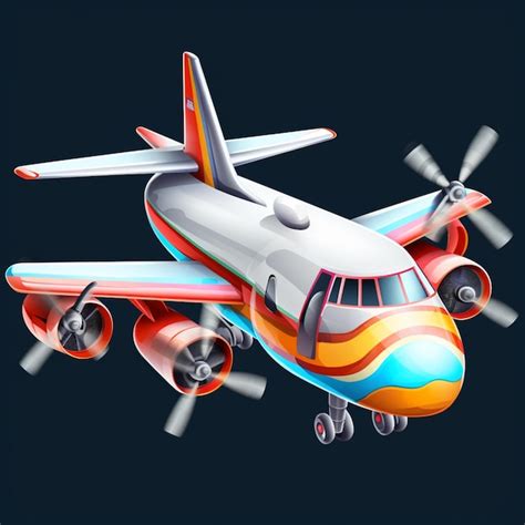 Premium Photo There Is A Colorful Airplane Flying In The Air With