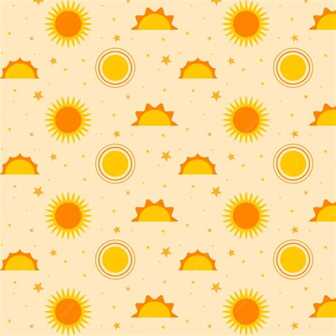 평면 디자인 태양 패턴 무료 벡터