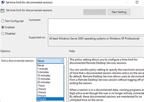 Configuring RDP RDS Sessions Limits Timeouts On Windows Windows OS Hub