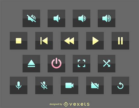 Multimedia User Interface Icon Vector Download