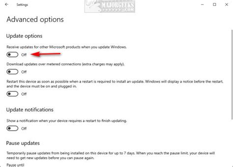 How To Enable Or Disable Receive Updates For Other Microsoft Products In Windows