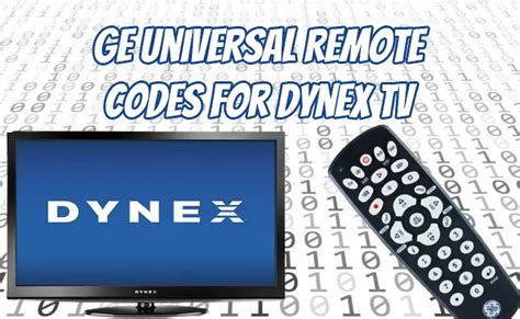 GE Universal Remote Codes For Dynex TV 2024
