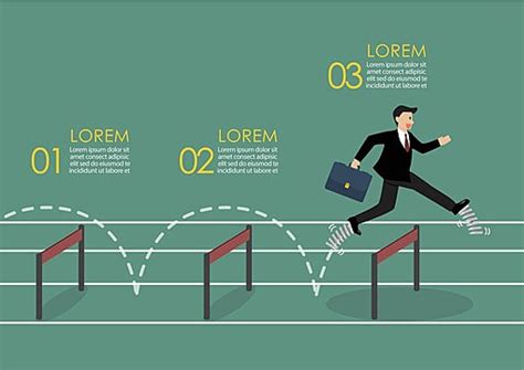 Infographic Template The Blue Circleovercoming Obstacles For Corporate Treasurers Vector Flow