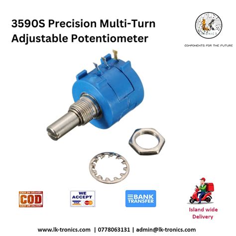 S Precision Multi Turn Adjustable Potentiometer LK Tronics