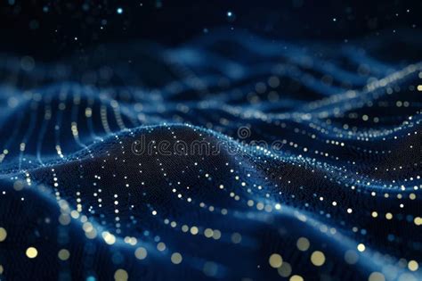 Abstract Futuristic Background With Yellow Blue Glowing Neon Lines