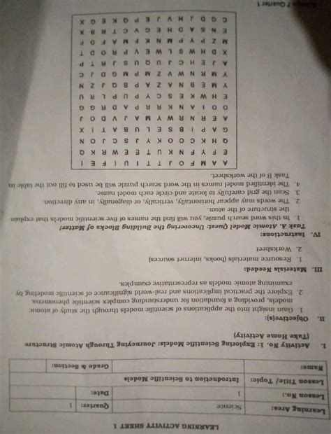 LEARNING ACTIVITY SHEET I Learning Area StudyX