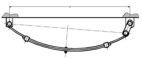 6 Leaf 1500kg Galvanised Dacromet 60mm Eye To Eye Trailer Springs U