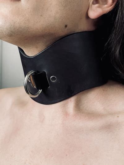 Dyed Leather Posture Collar Tumbex