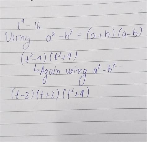 Factorise The Following Expression Using Appropriate Identities T4