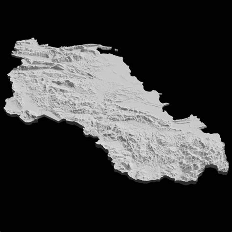 3d Printable Xyz Country Topographic Map 3d Terrain Elevation