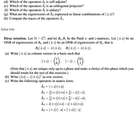 solved d which of the operators ai is self adjoint e