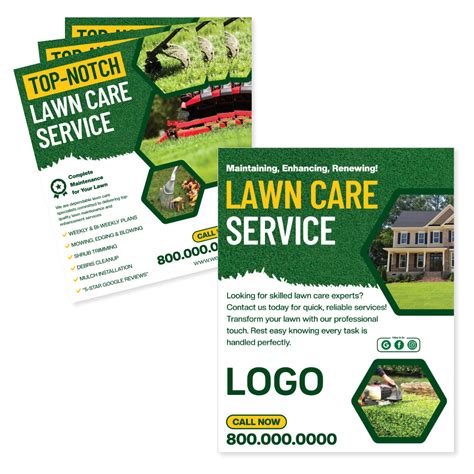 Lawn Maintenance Lawn Care Flyer Print Design Services Footbridge