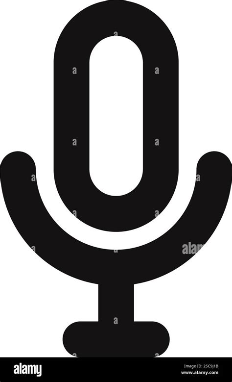 Microphone Icon Voice Recording Symbol Vector Illustration Stock