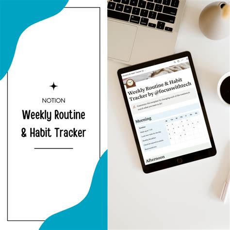 Weekly Routine And Habit Tracker Tech With Focus