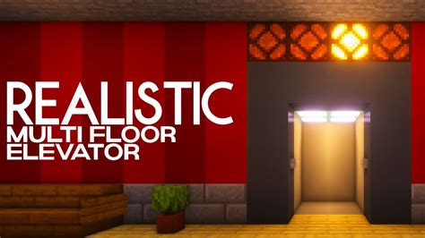 Realistic Multi Floor Elevator Schematic Minecraft Java 118x 121