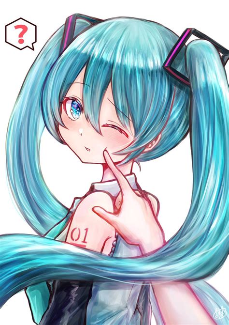 初音ミク「ツインテールの日 初音ミク ツインテといえばミクちゃん」ぱすまろのイラスト