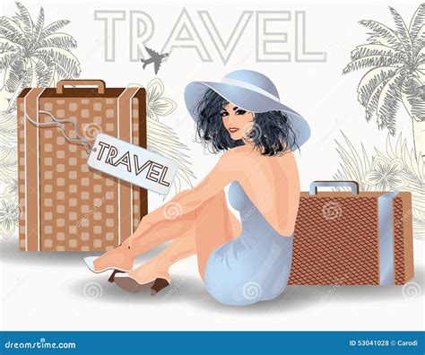Summer Travel Sex Pin Up Girl Stock Vector Illustration Of Airplane Summer Travel Sex Pin Up Girl Stock Vector Illustration Of Airplane