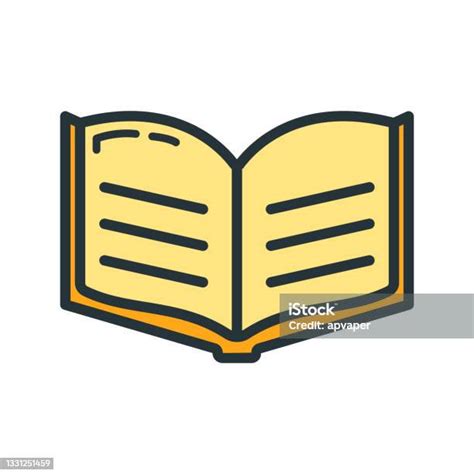 교과서 교과서 아이콘 교육 기관 프로세스 학교 흰색에 고립 된 색상 개요 평면 벡터 일러스트레이션 사무처 는 기호를 제공합니다