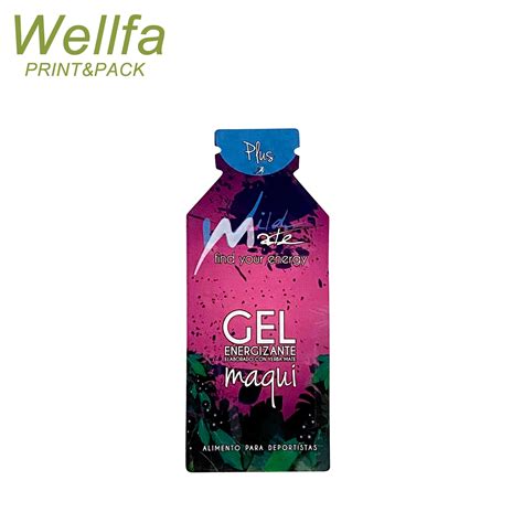 10ml 25ml 40ml Small Sample Sachet Custom Bottle Shaped Energy Gel Packaging Bag Die Cut Mylar