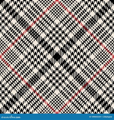 Tweed Pattern Diagonal Plaid Seamless Hounds Tooth Texture Stock