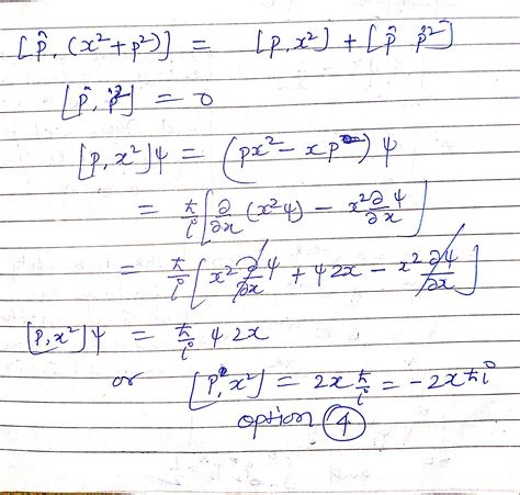 The Value Of The Commutation Relation P Xp Is 3 Xp A 4