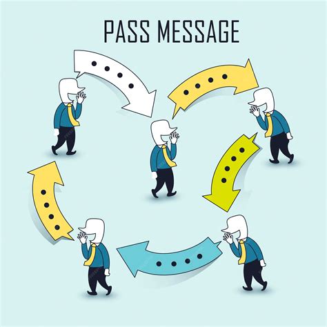 Premium Vector Communication Idea Businessman Passing Messages In