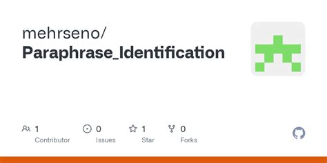 Github Mehrseno Paraphrase Identification