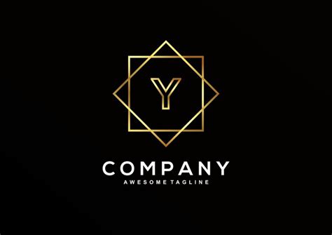 럭셔리 편지 Y 로고 디자인 컬렉션 무료 벡터
