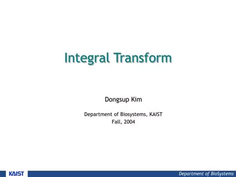 PPT Integral Transform PowerPoint Presentation Free Download ID 7082477