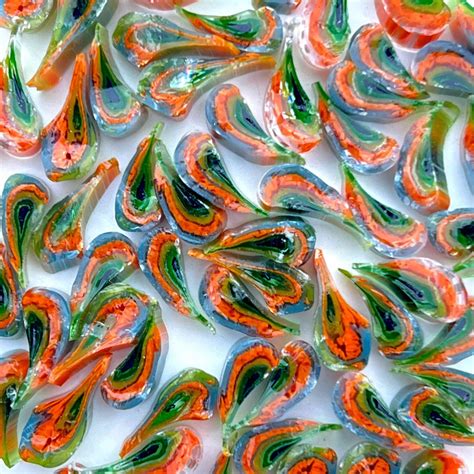 Murrine Float Glass Colorful Drop Tabithas Glass Emporium