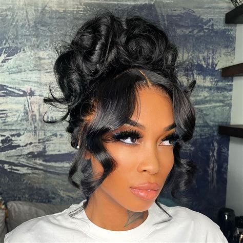 How To Pin Curl Bun Curly Bun 90s Inspired Bun Updo Natural Hair