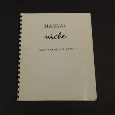 Niche Audio Control Module Manual Reverb Audio Manual Electronic Kits