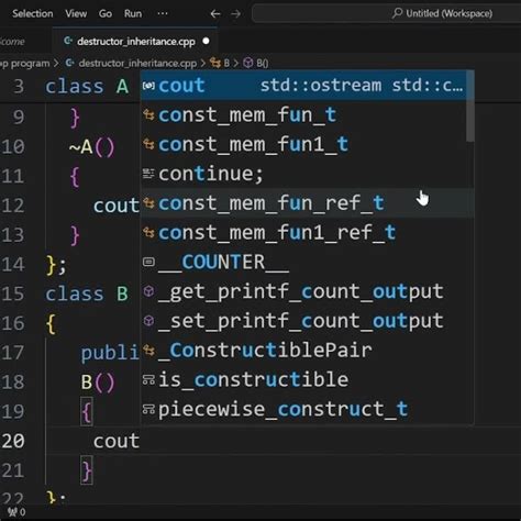 Destructor Inheritanceinvocation Of Destructor Program Of C Language Coding Education Cpp