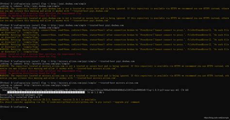 在python中安装包出现retrying Retrytotal4 Connectnone Readnone Redirect