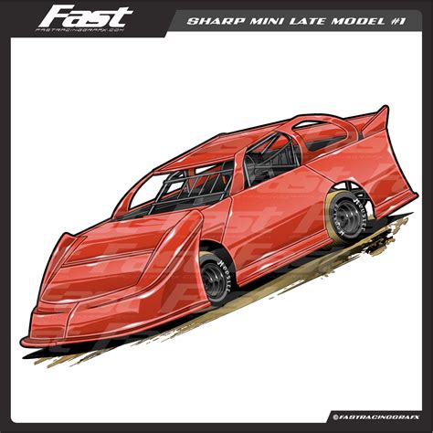 Sharp Mini Late Model 1 Fast Racing Grafx