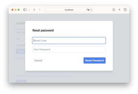 Password Reset Opaque