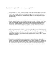 Identifying The Elements Of An Argument ANSWER Docx Exercise Identifying The Elements Of
