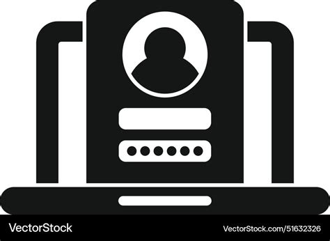User Authentication System For Logging In To Vector Image