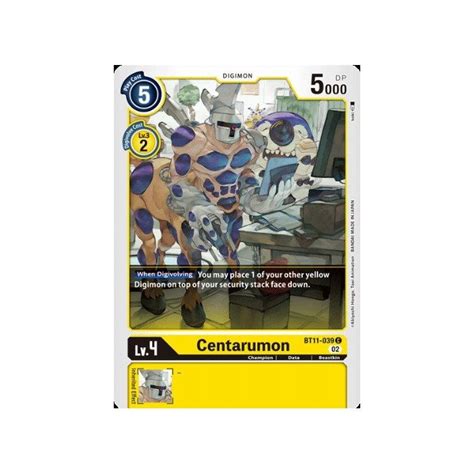 Centarumon Common Bt11 Dimensional Phase Carta Digimon En México