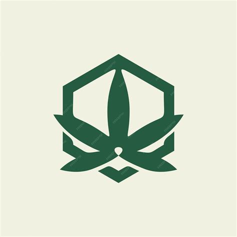 Vector Del Logotipo De Salud Del Cannabis Médico Vector Premium