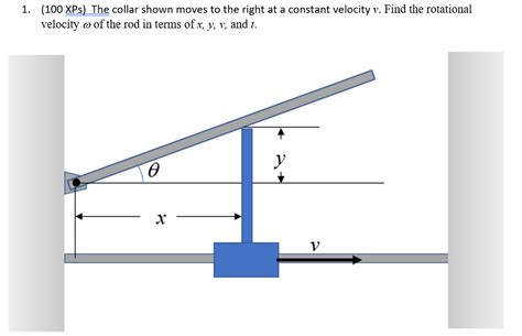 Solved 1 100 Xps The Collar Shown Moves To The Right At A