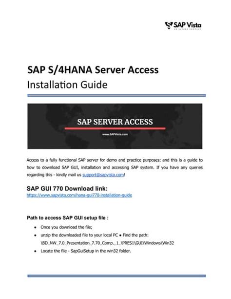 Sap Gui Installation Guide For Windows Step By Step Setup For Sap Access Pdf Sap Gui Installation Guide For Windows Step By Step Setup For Sap Access Pdf