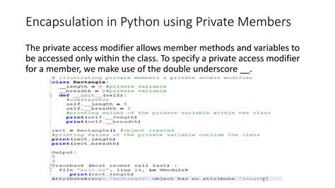 Python Encapsulationpptx