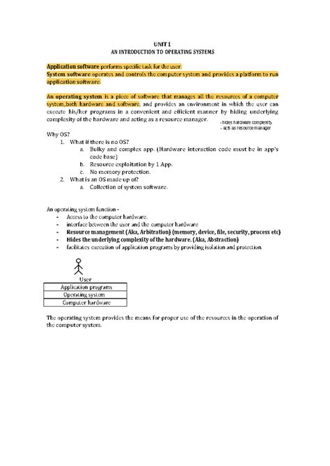 Os Notes For Os By Love Babbar Unit 1 An Introduction To Operating