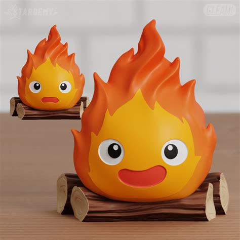 🏰 Calcifer Chibi Howl Moving Castle Ghibli Fanart 2 Models・ 3d File For
