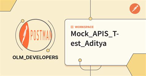Mockapistestaditya Postman Api Network