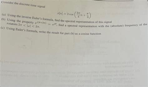 solved a using the inverse euler s formula find